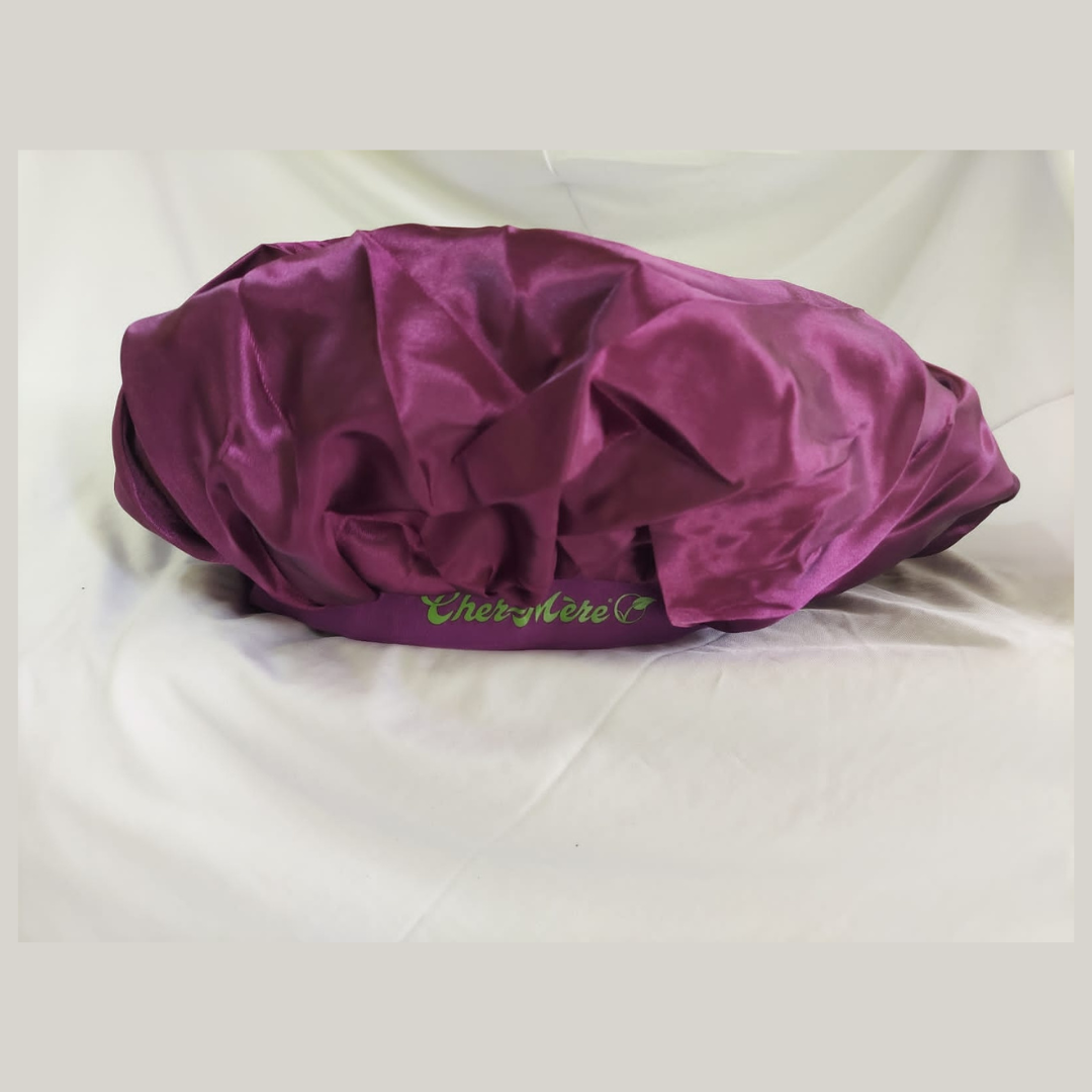 Satin Cap Purple (large) – Cher-Mere